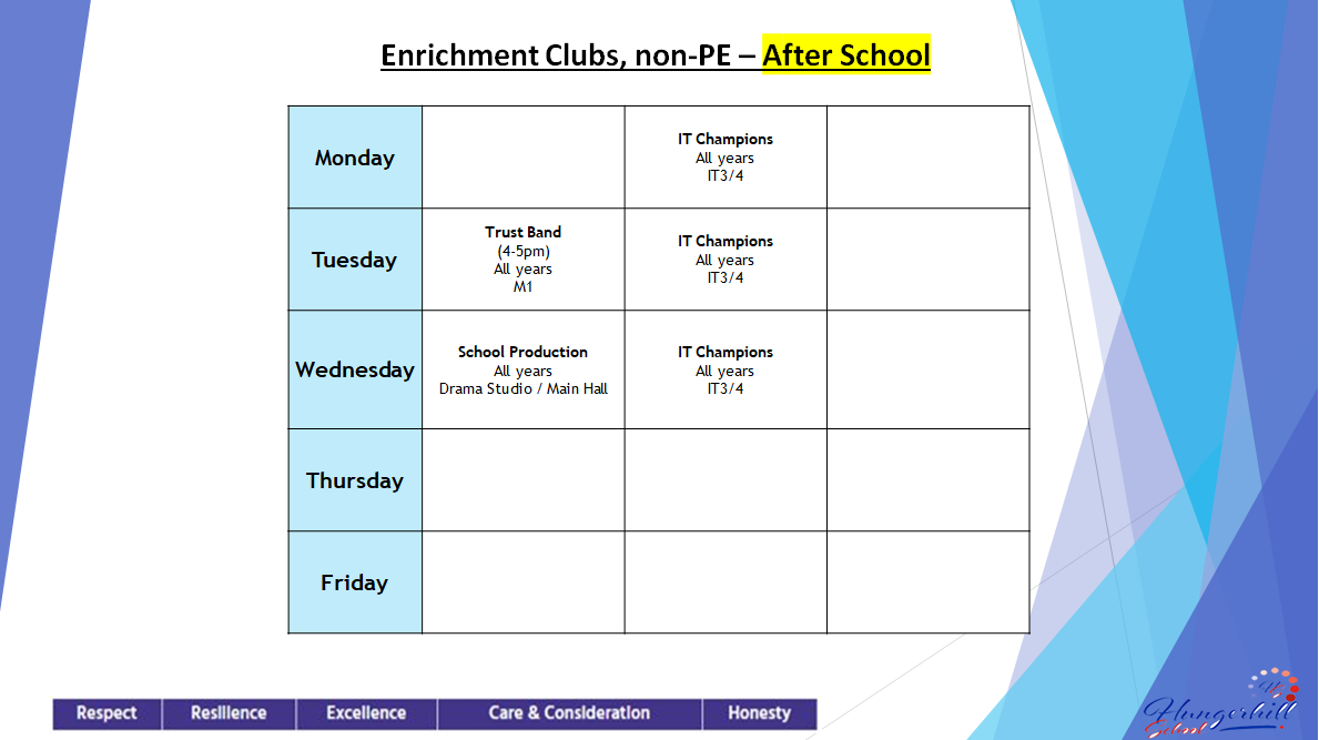 Hungerhill School - Enrichment Clubs